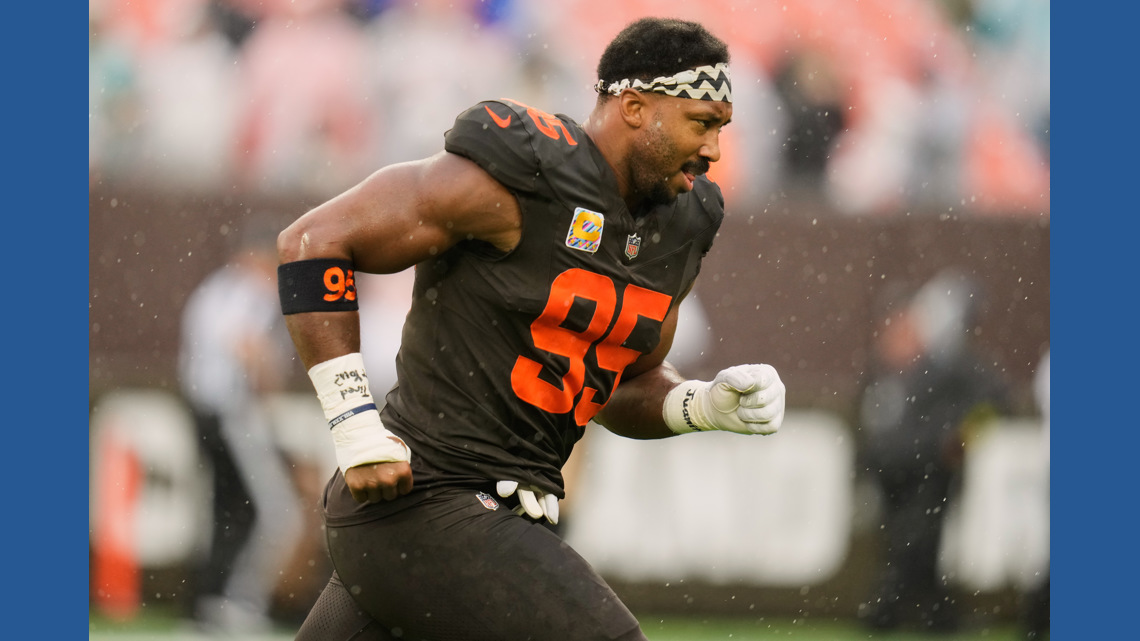 Myles Garrett and Cleveland Browns savor dominant win over Miami ...