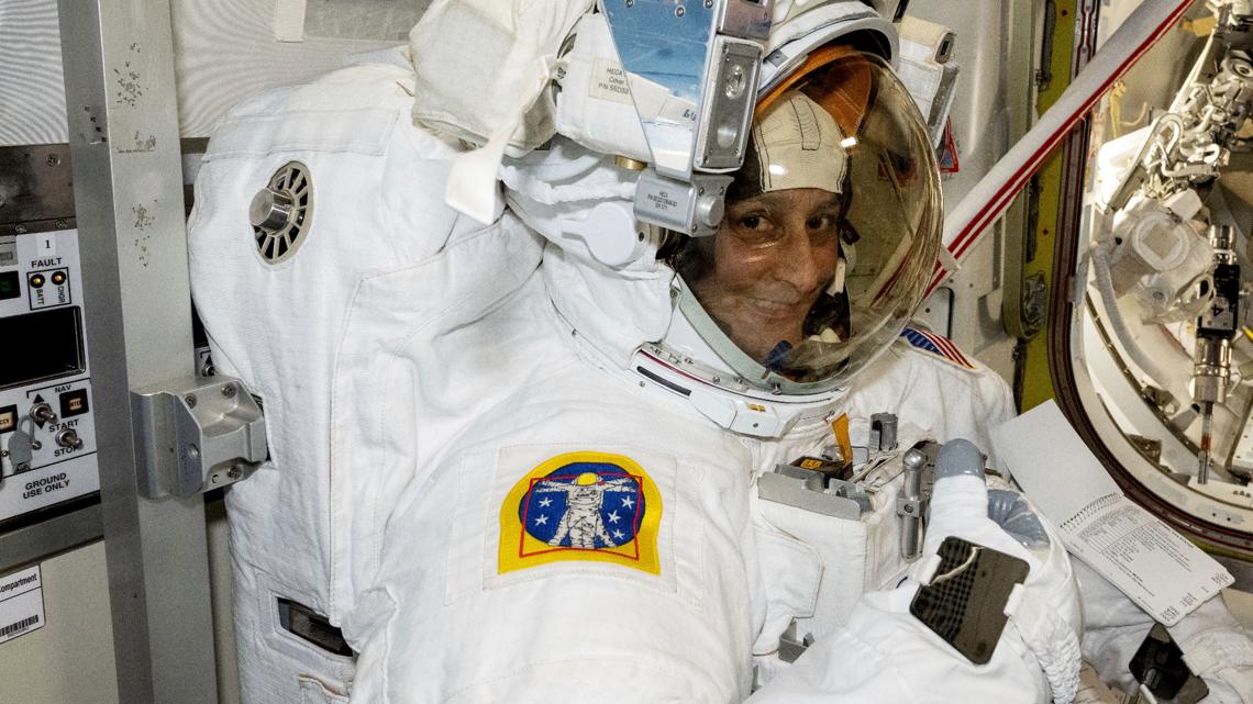 Stuck NASA astronaut Suni Williams steps out on spacewalk after months ...