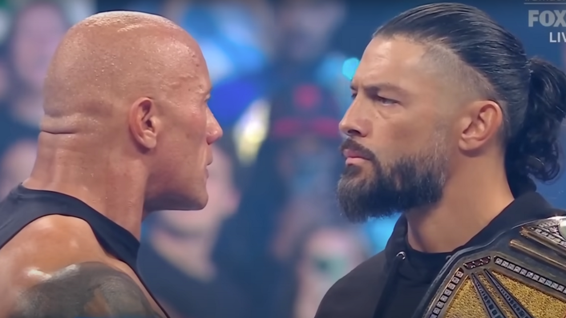 Dwayne 'The Rock' Johnson and Roman Reigns Share Intense Staredown on 'SmackDown' | wkyc.com