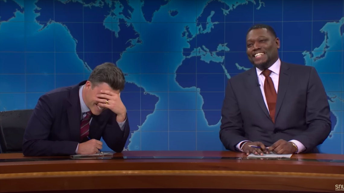 Michael Che Pranks Shocked Colin Jost on 'SNL' by Convincing Audience ...