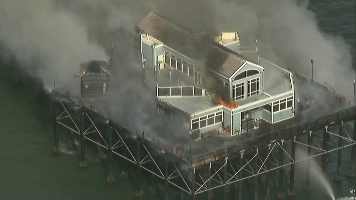 Fire erupts on Oceanside Pier | wkyc.com