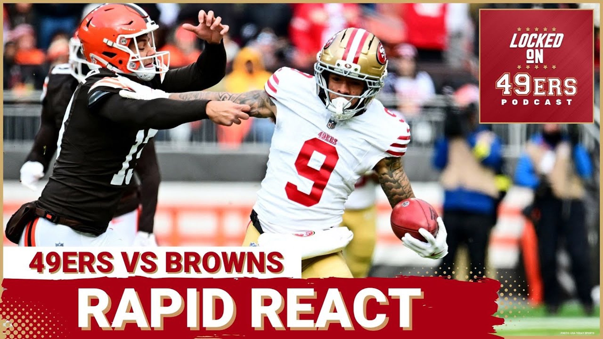 RAPID REACT: 49ers Battle the Browns in Windy Cleveland Contest LIVE ...