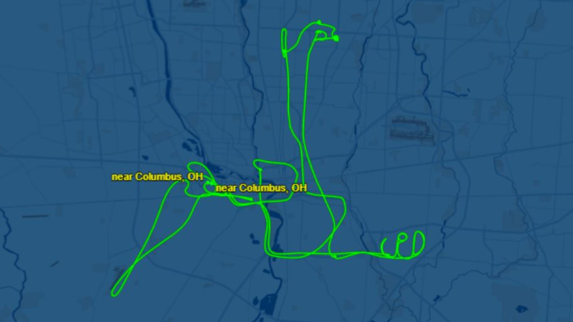 Columbus police helicopter spells 'CPD' in between calls during flight ...