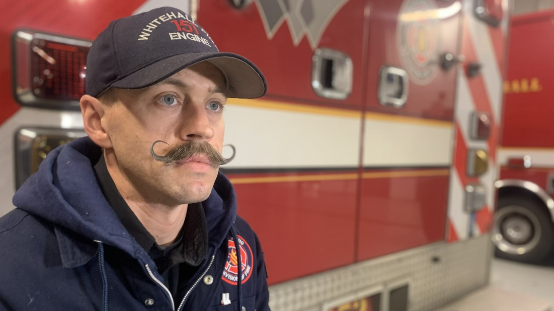 Whitehall firefighter hopes to win mustache competition | wkyc.com