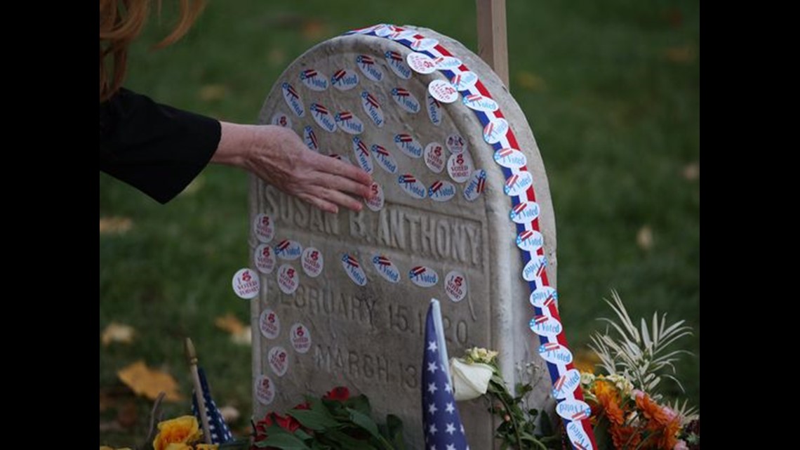 Susan B. Anthony grave draws hundreds Tuesday | wkyc.com