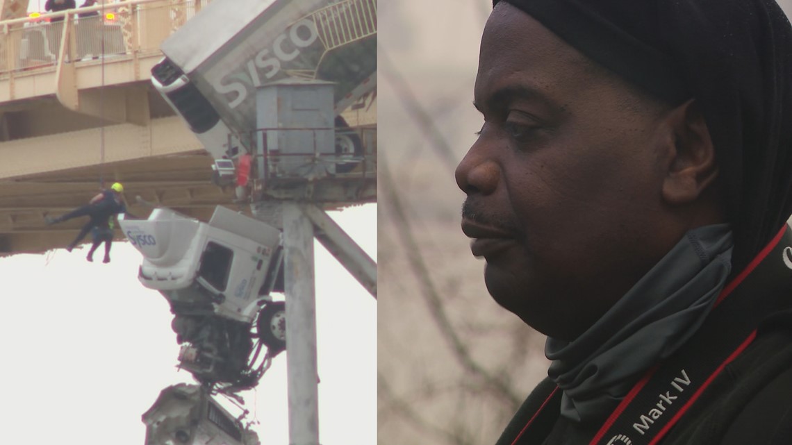 Former truck driver reacts to Clark Memorial Bridge semi crash | wkyc.com