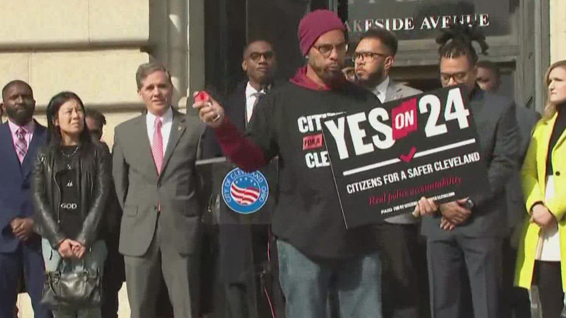 WATCH: Cleveland Mayor Justin Bibb interrupted by protesters | wkyc.com