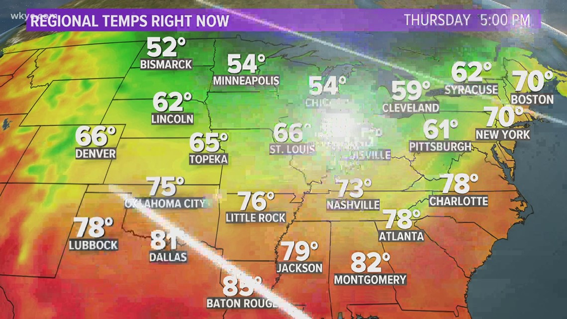 5:00 p.m. weather forecast for Thursday, October 1, 2020 | wkyc.com