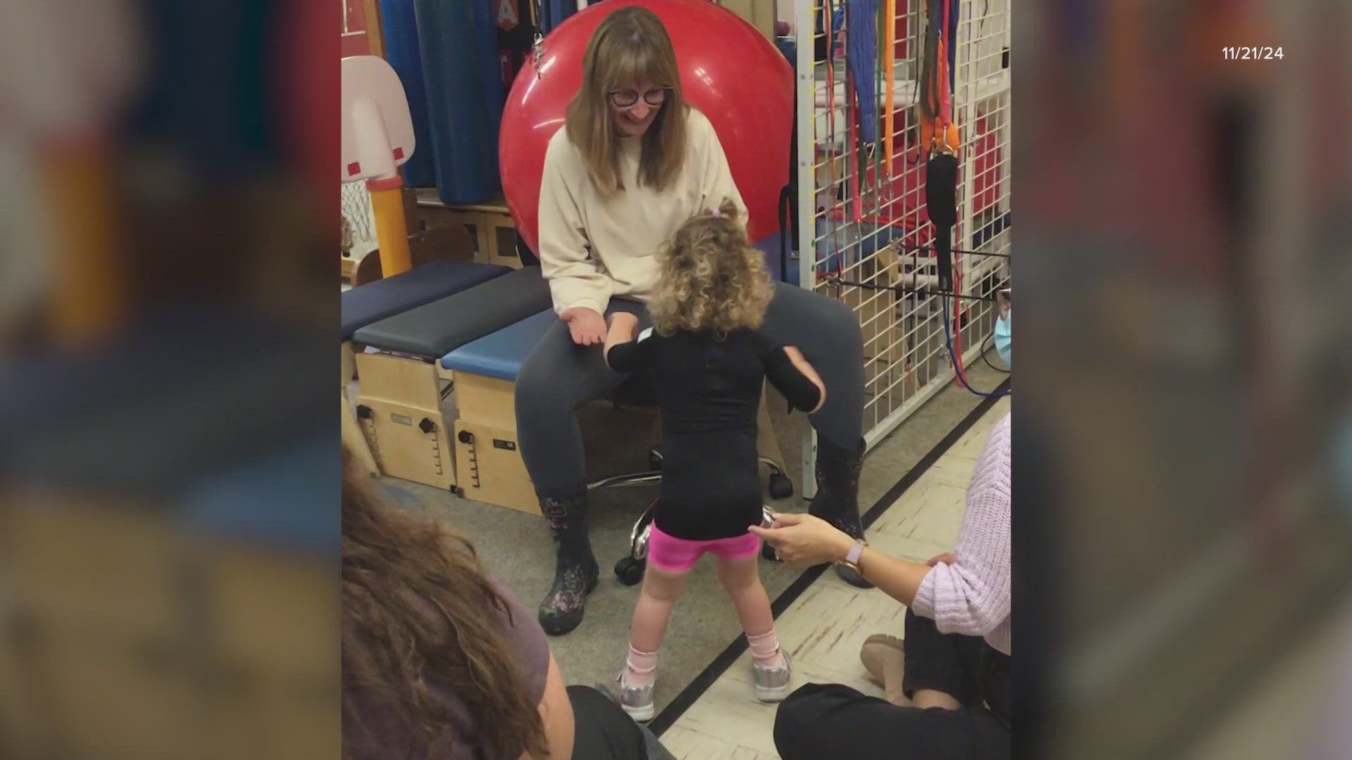 Watch 3-year-old with Angelman's Syndrome take first steps | wkyc.com