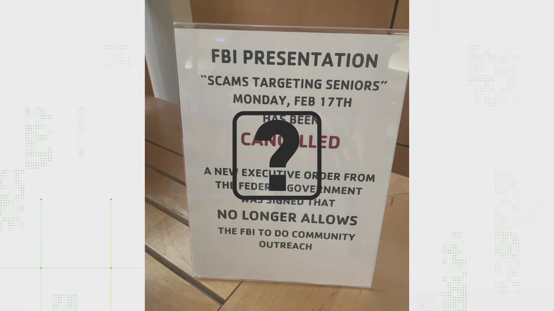 FBI inadvertently shares false information that community outreach is ...