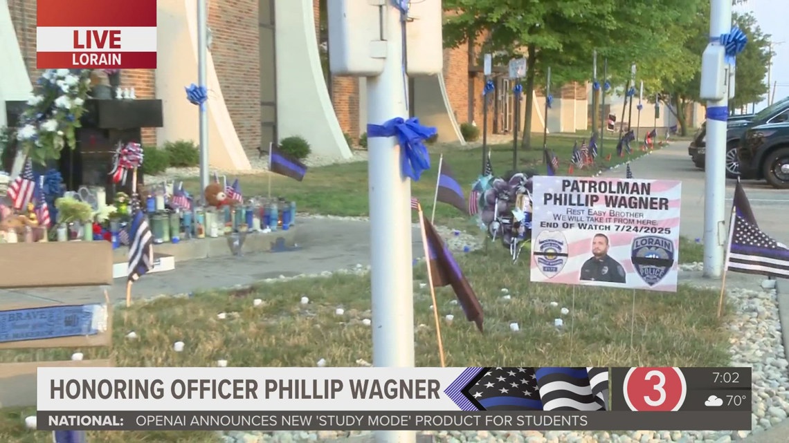 Procession and memorial service for fallen Lorain police officer ...
