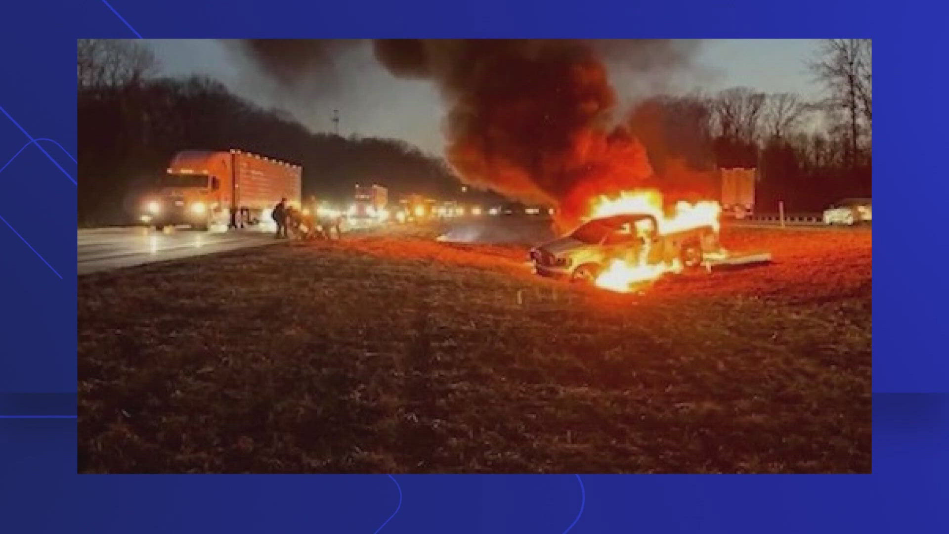 Good Samaritans rescue driver in fiery I-90 crash in Lake County | wkyc.com