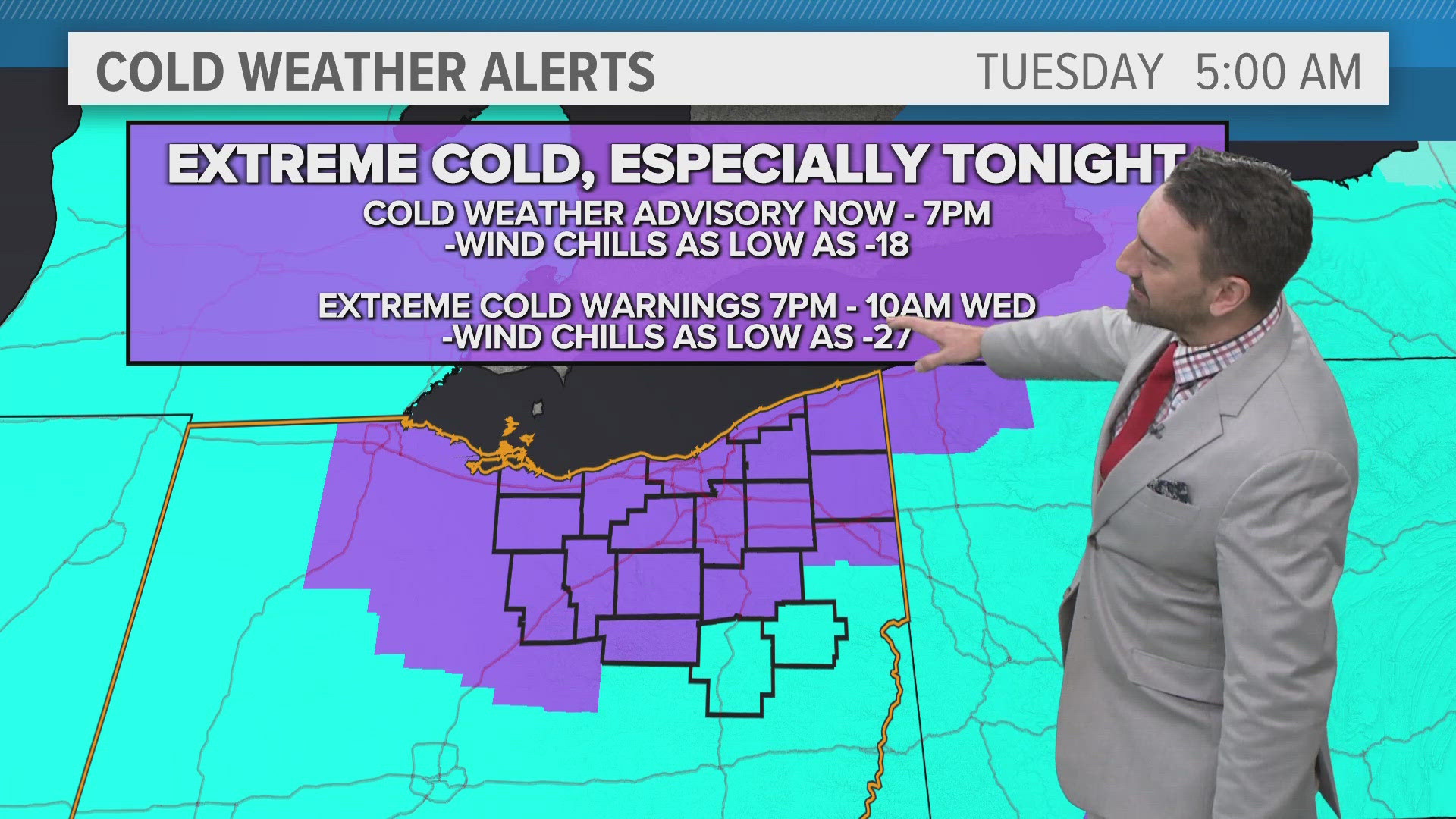 Extreme Cold Warning in Northeast Ohio with school closings in ...