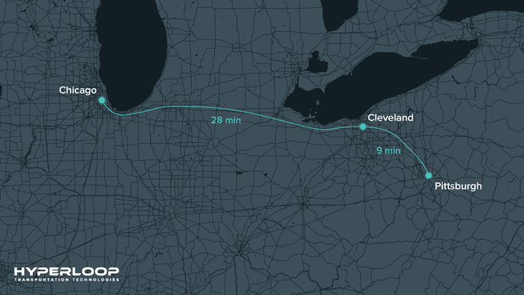 Chicago-Cleveland Hyperloop concept expanded to Pittsburgh | wkyc.com