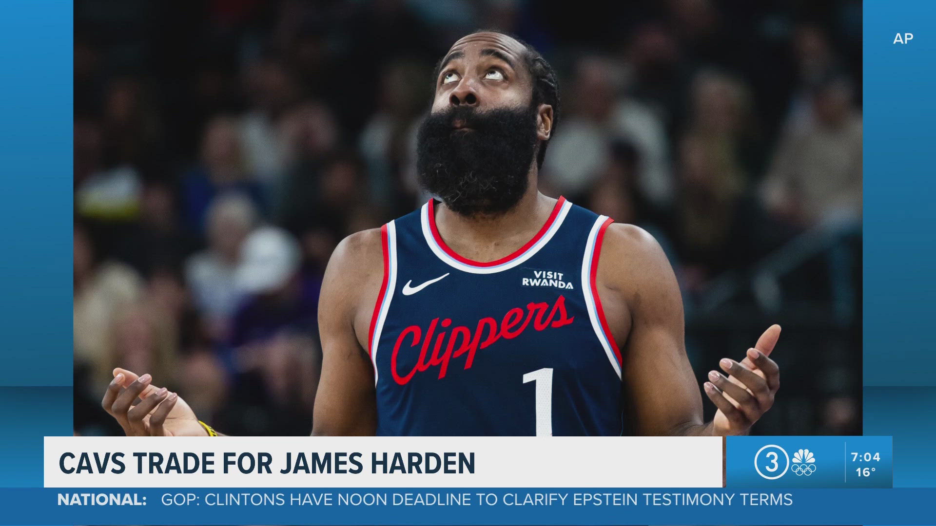 Cleveland Cavaliers acquire James Harden from Los Angeles Clippers for ...