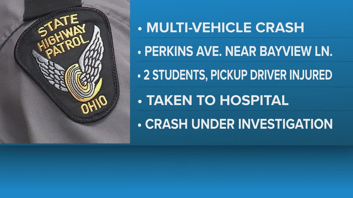3 injured after Perkins Local School bus involved in 4-vehicle crash in ...