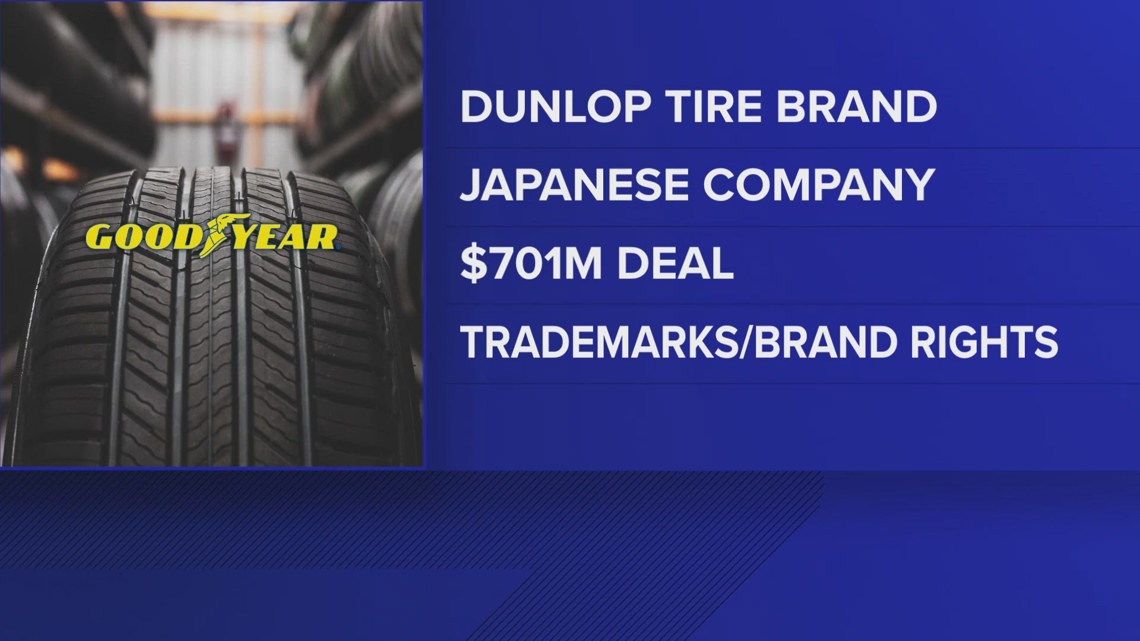Goodyear to sell Dunlop tire brand to Japanese rubber company for $701 ...