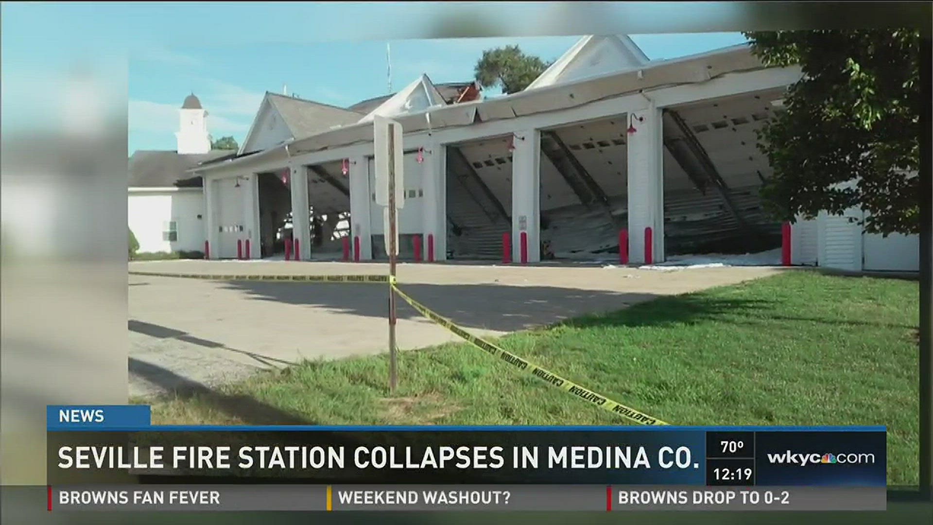 Seville-Guilford Fire station collapses | wkyc.com