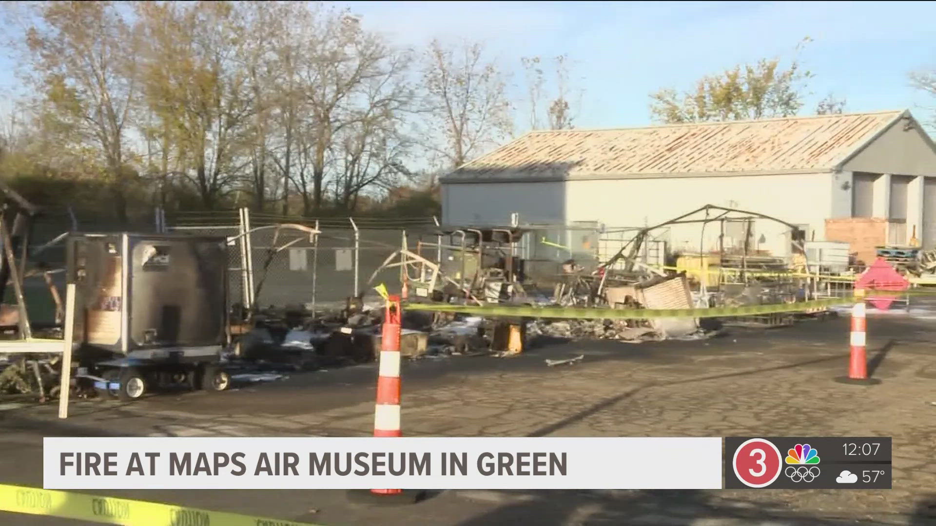 Green Fire Department: Blaze destroys Vietnam-era tent at MAPS Air Museum | wkyc.com