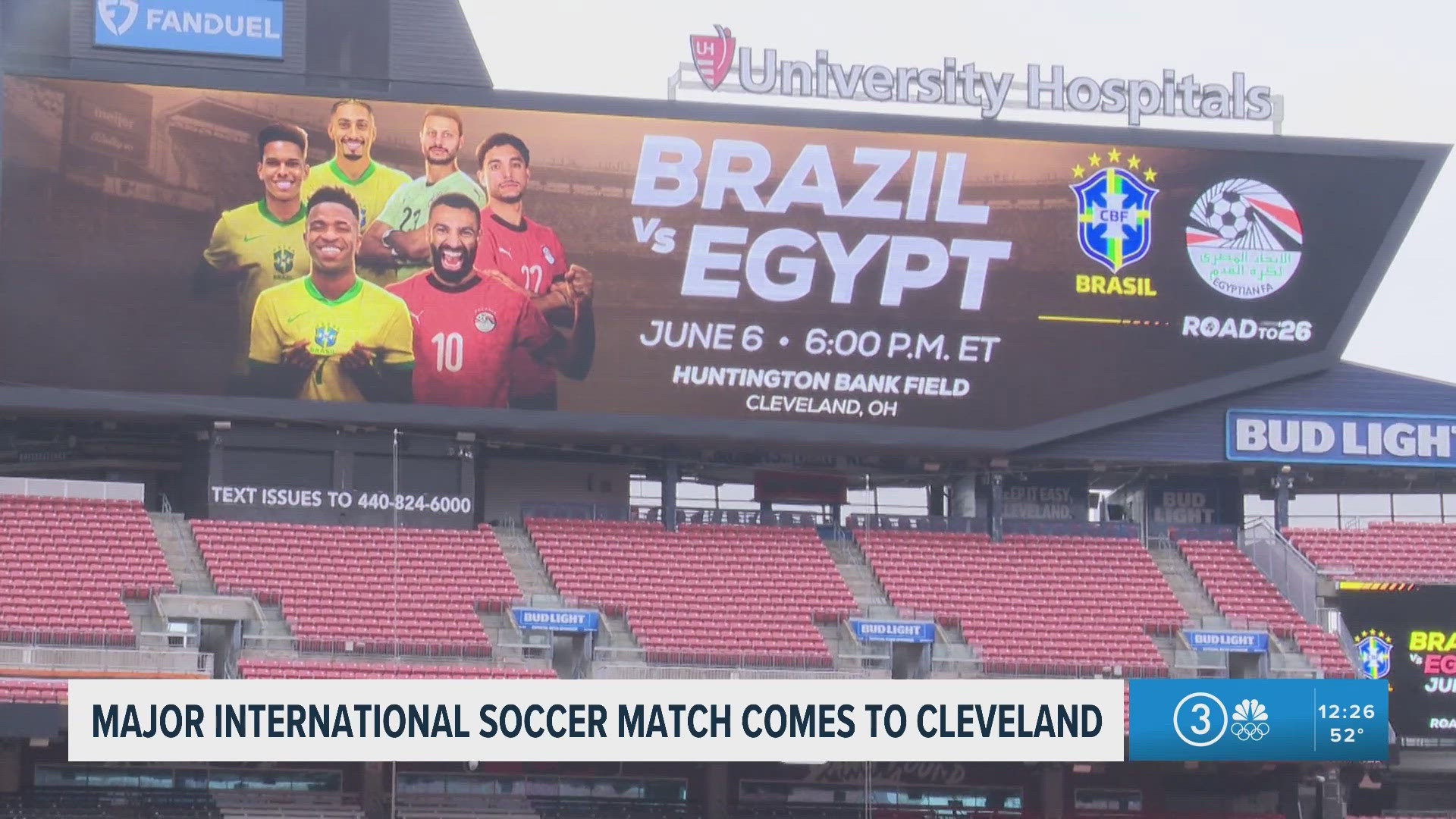 Cleveland to host Brazil vs. Egypt at Huntington Bank Field on June 6 ...