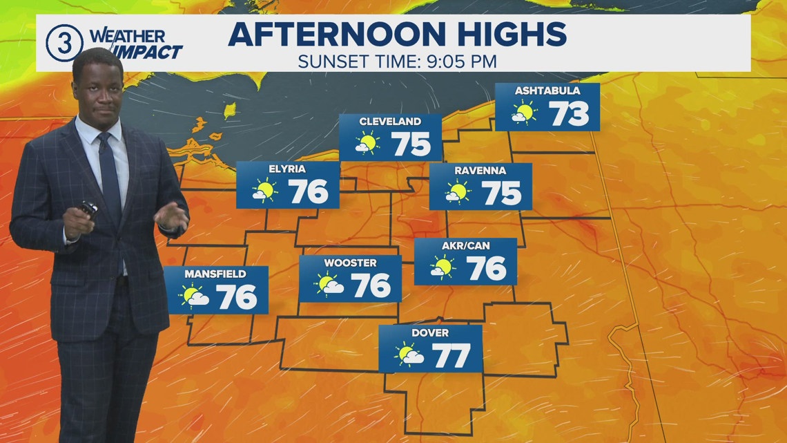 Cleveland weather forecast: Comfortable today, a few storms tomorrow ...