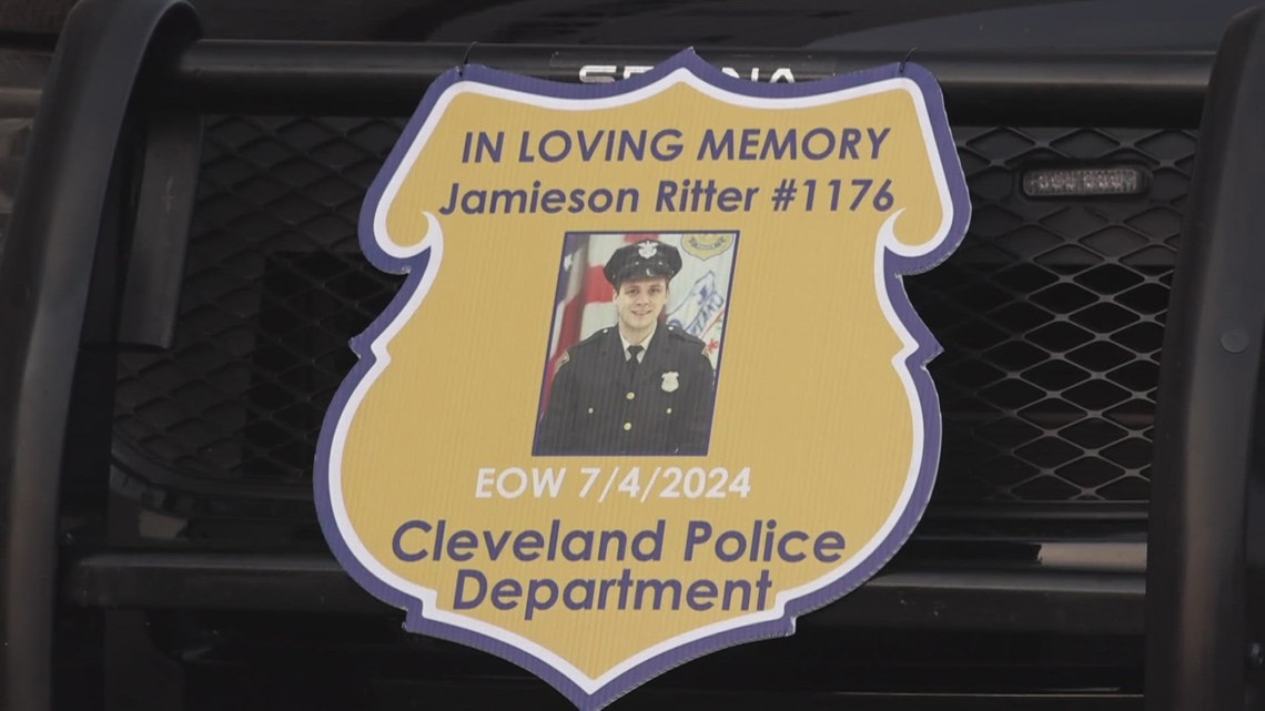 Cleveland police officers honor fallen colleague Jamieson Ritter ahead ...