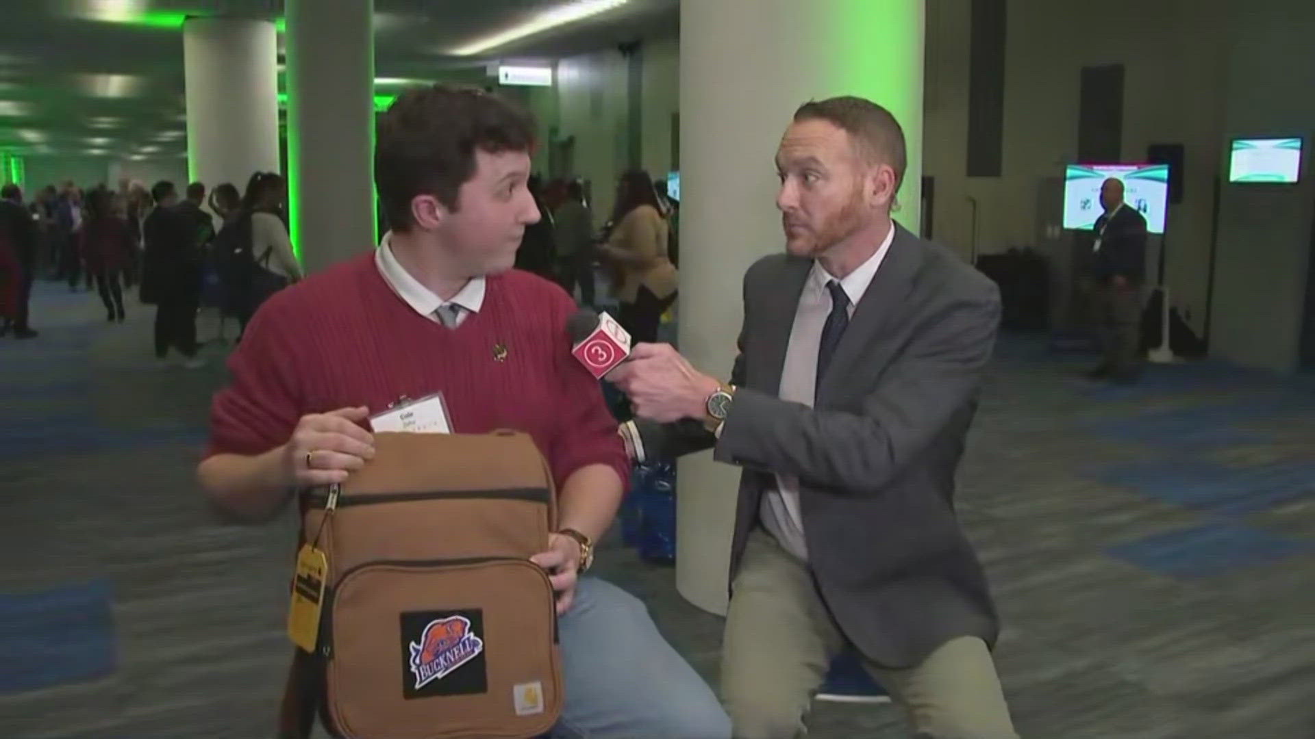 Mike Polk Jr. examines some pitches at Accelerate, Cleveland's annual ... Mike Polk Jr. examines some pitches at Accelerate, Cleveland's annual ...