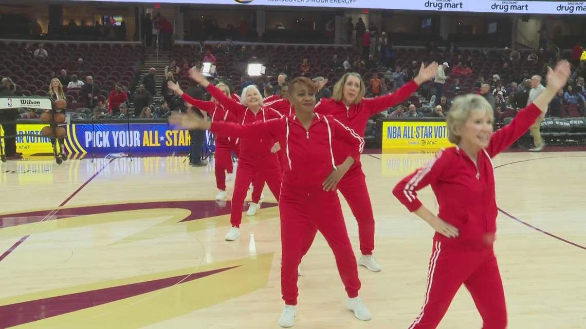 Senior Squad Dance Team in Cleveland performs at Rocket Mortgage ...