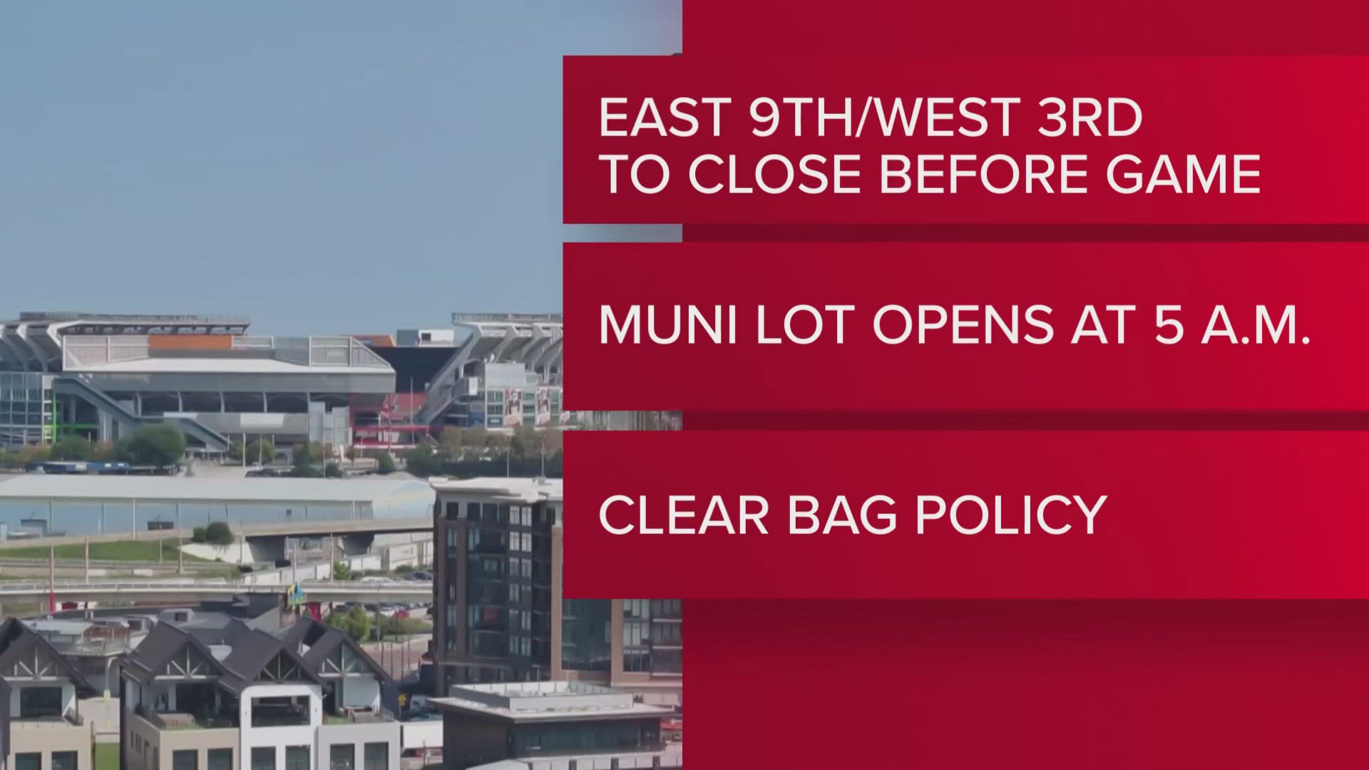 Cleveland Browns 2025 Muni Lot rules, parking/traffic information ...