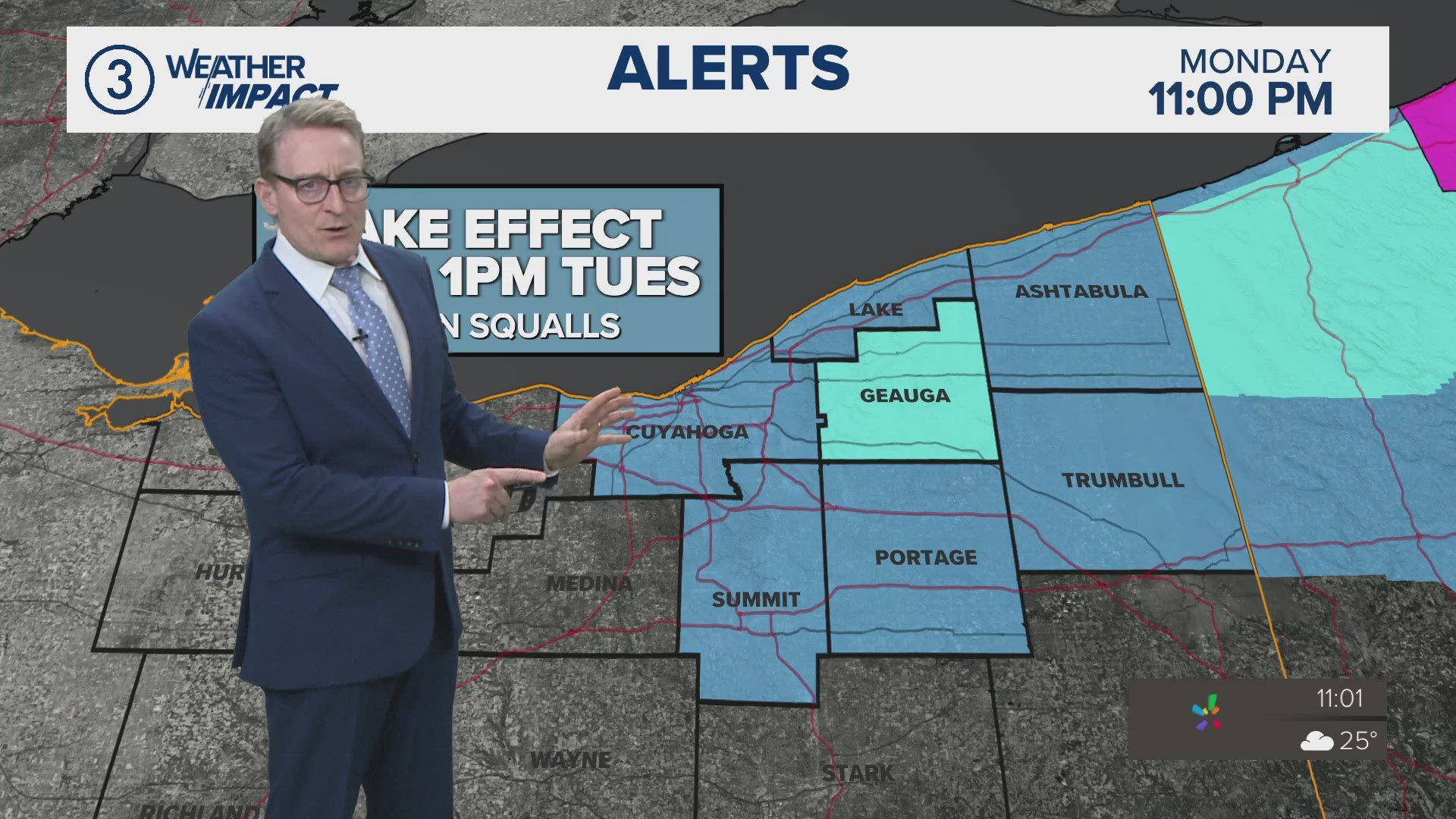 Weather Impact Alert: Gusty winds and lake-effect snow thru Monday ...