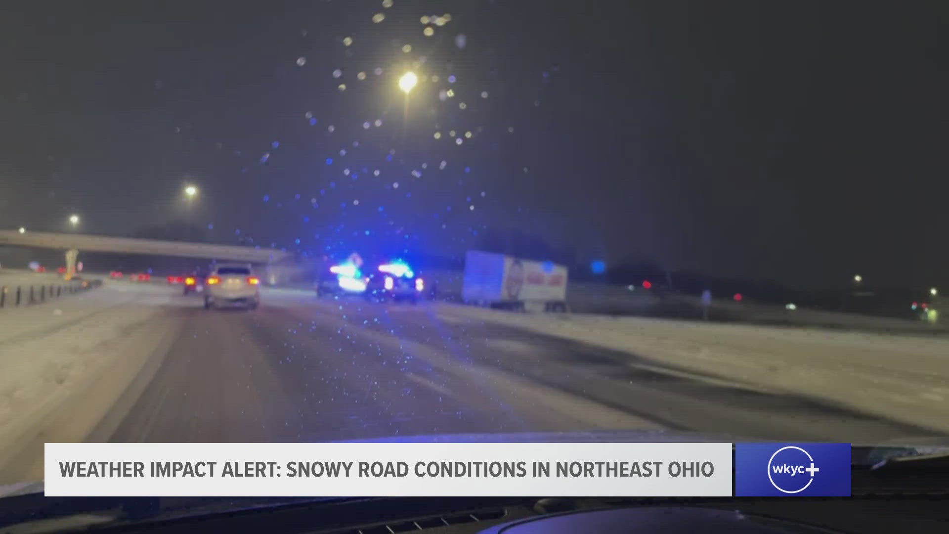 Snowy roads lead to crash in Avon: Video from the scene | wkyc.com