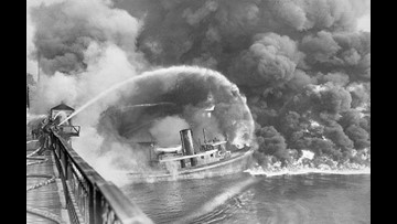 PHOTOS | Cuyahoga River before, during, and after 1969 fire | wkyc.com