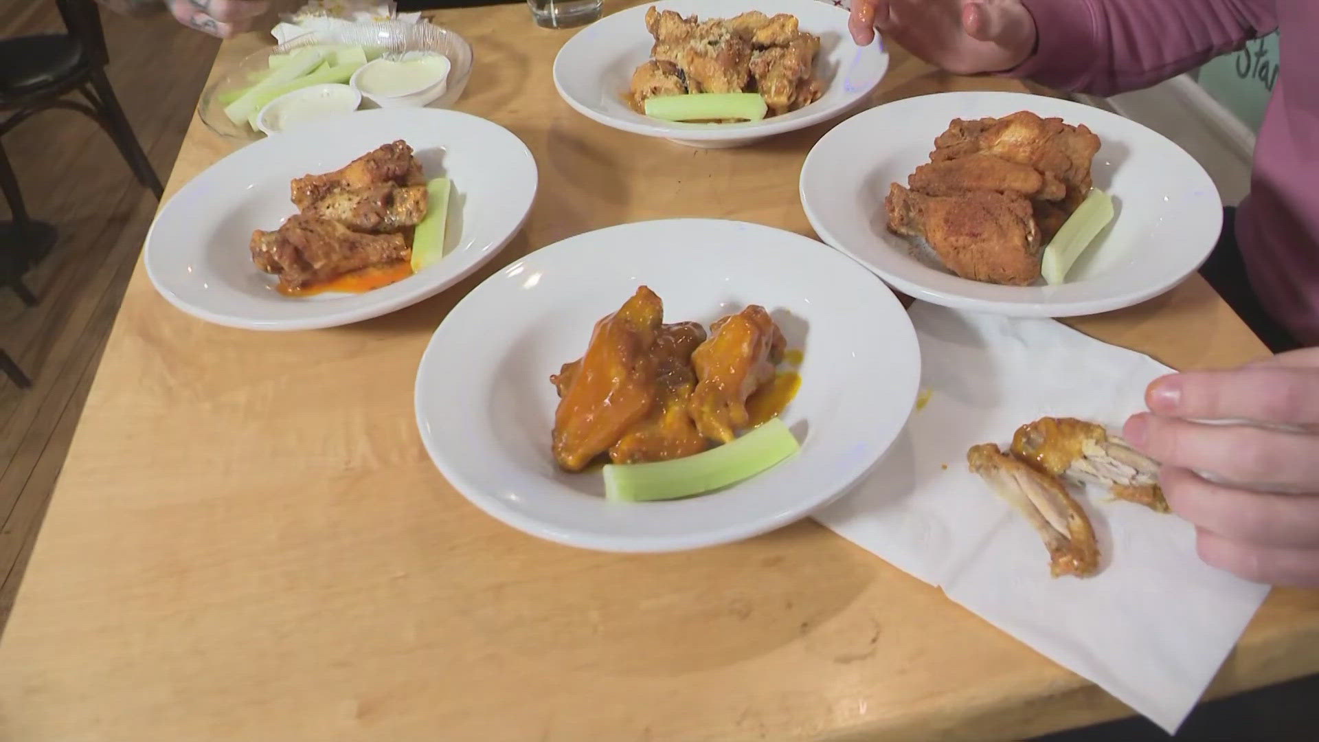 Taste testing chicken wings ahead of Super Bowl Sunday at Around The ...