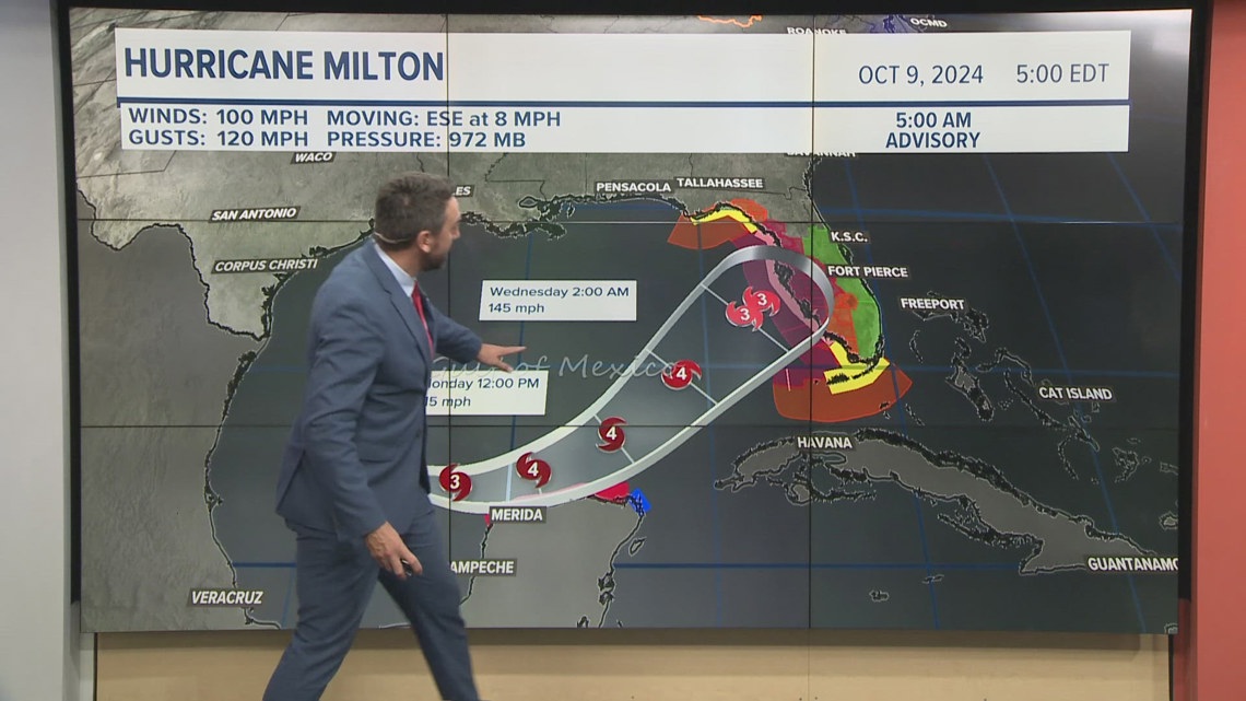 Tracking Hurricane Milton as it's expected to make landfall in Florida ...