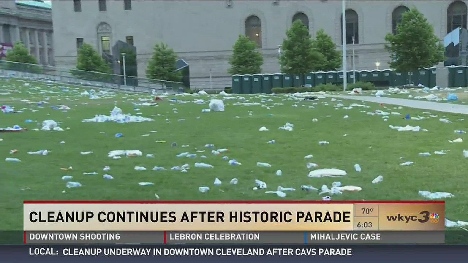 Cleanup underway in downtown Cleveland after Cavs parade | wkyc.com
