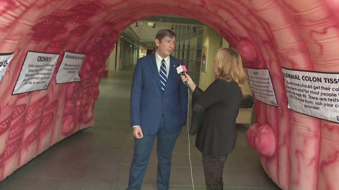Giant inflatable colon is centerpiece of 'The Walk to End Colon Cancer ...