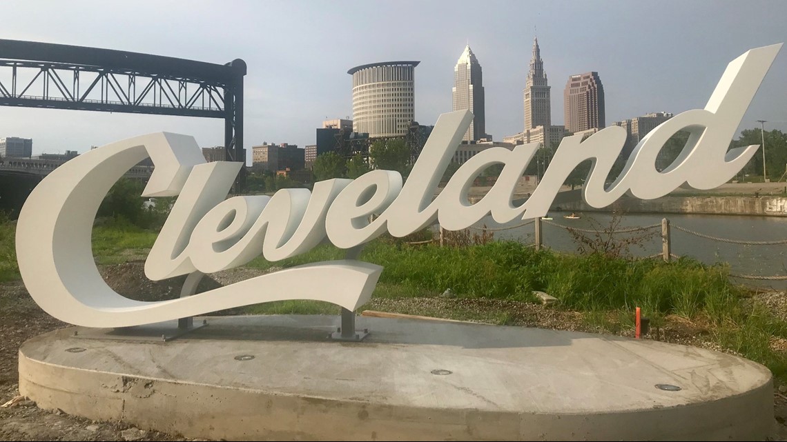 Destination Cleveland launches new Cleveland sign along the Cuyahoga ...