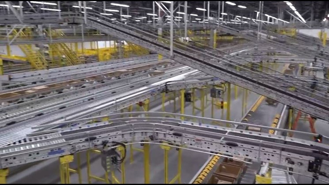 First look inside construction of Amazon's new fulfillment center in ...