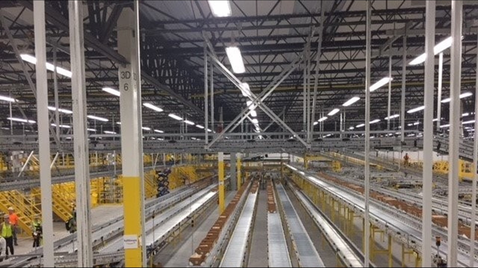 First look inside construction of Amazon's new fulfillment center in ...