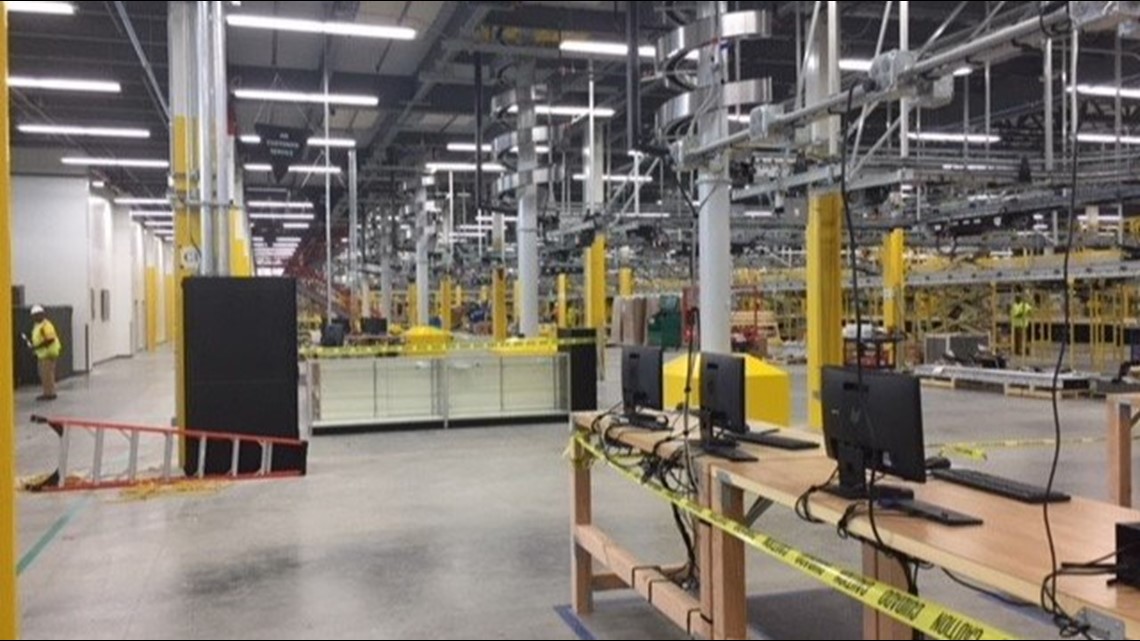 Photos: First look inside construction of Amazon's new fulfillment ...