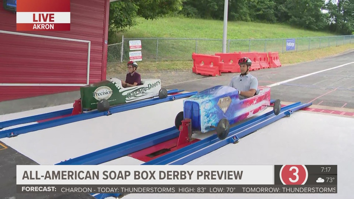 Racing at Derby Downs in Akron ahead of 2025 All-American Soap Box ...