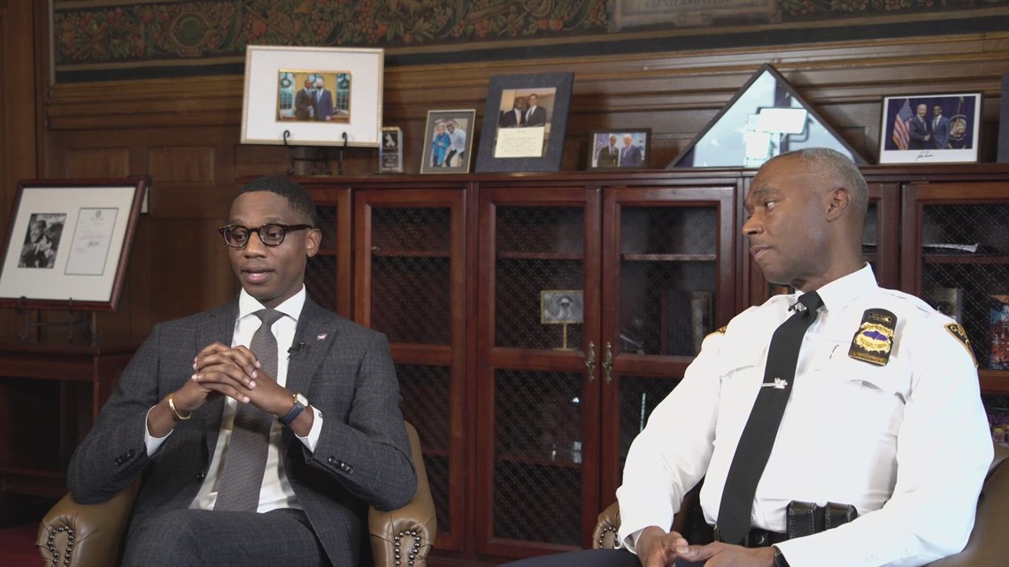 Cleveland Mayor Justin Bibb and Police Chief Wayne Drummond react to ...