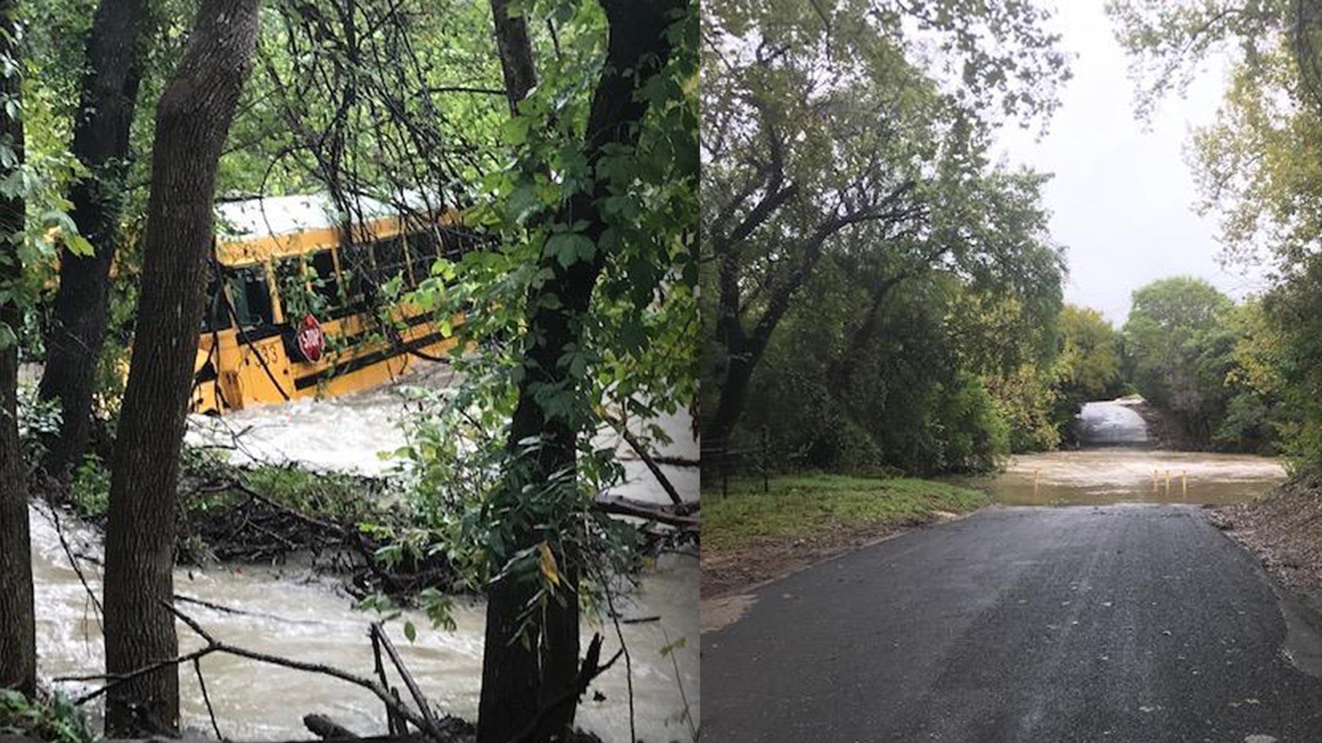 Dashcam footage shows moments Leander school bus enters floodwaters ...