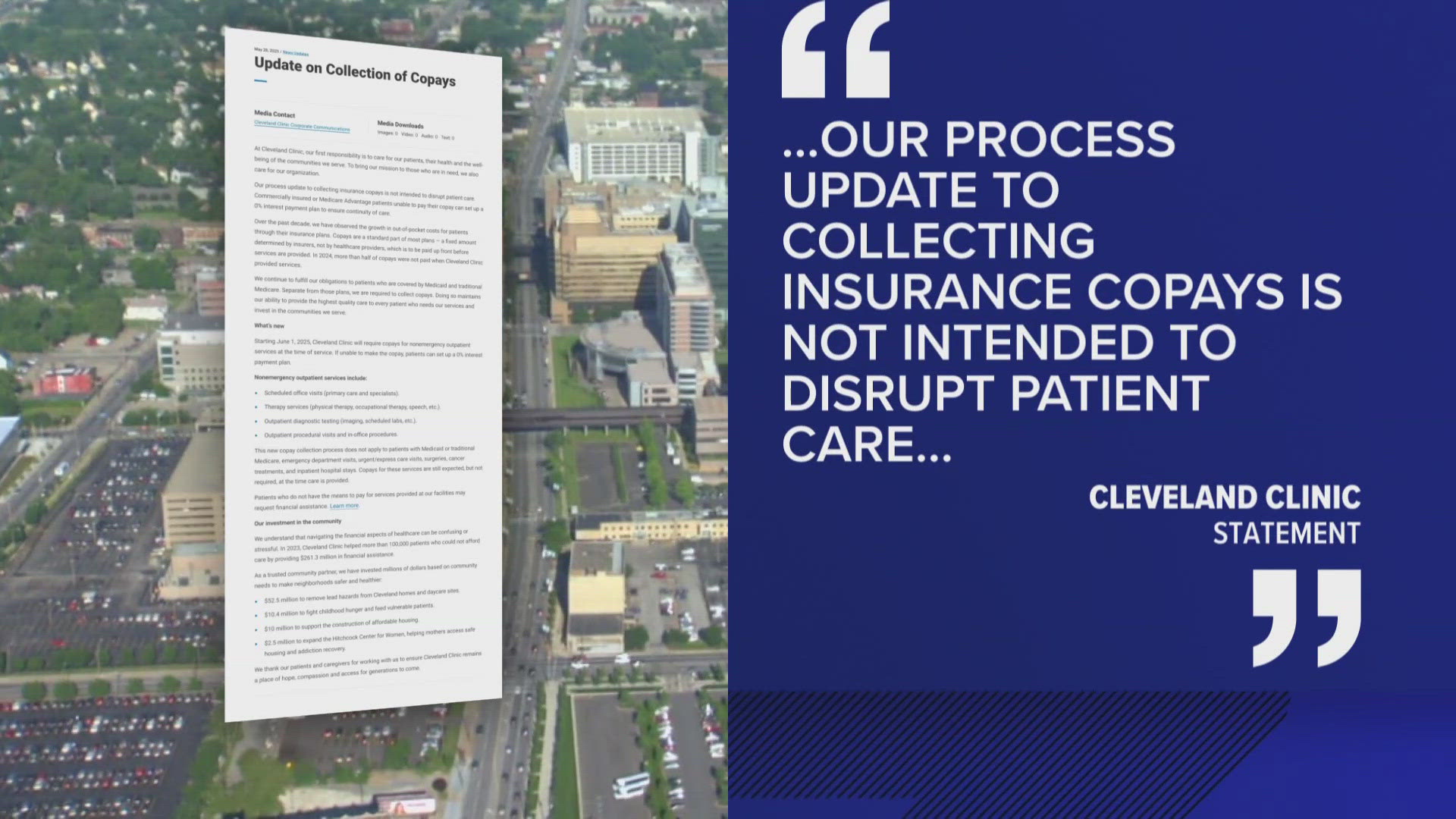 Cleveland Clinic: New copay rule won’t bar patients from care | wkyc.com