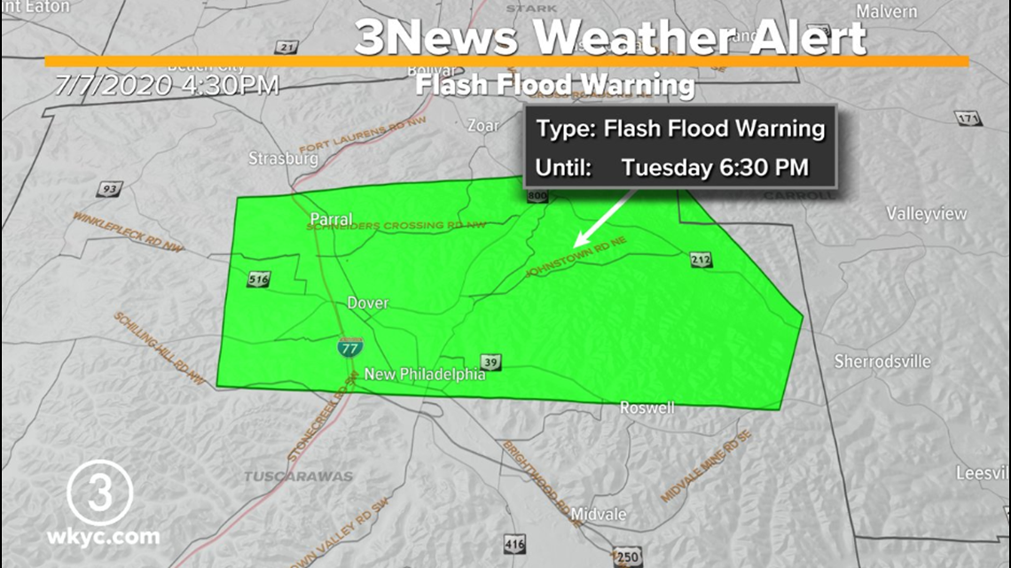 Flash Flood Warning issued for parts of several Northeast Ohio counties ...