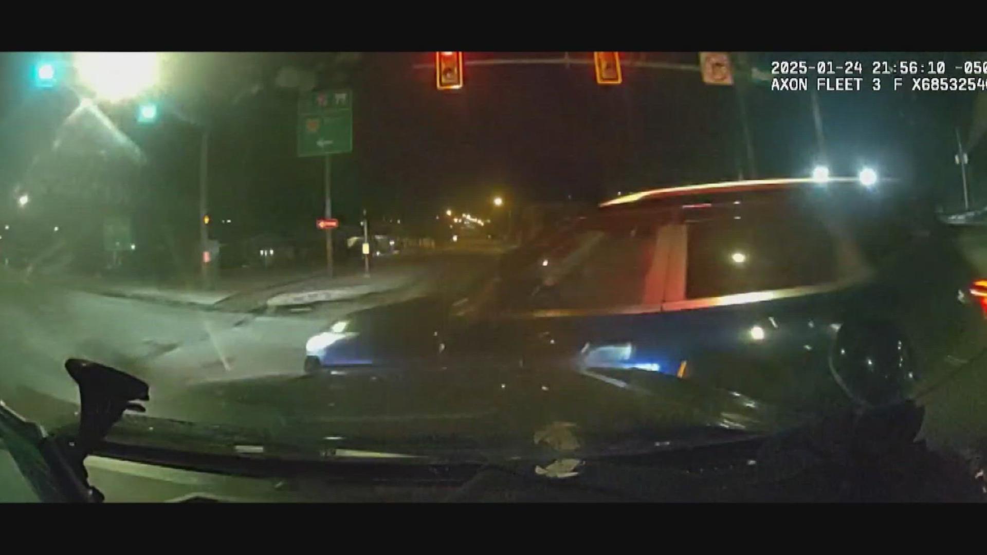 Akron police car crash: Department releases dashcam, bodycam footage ...