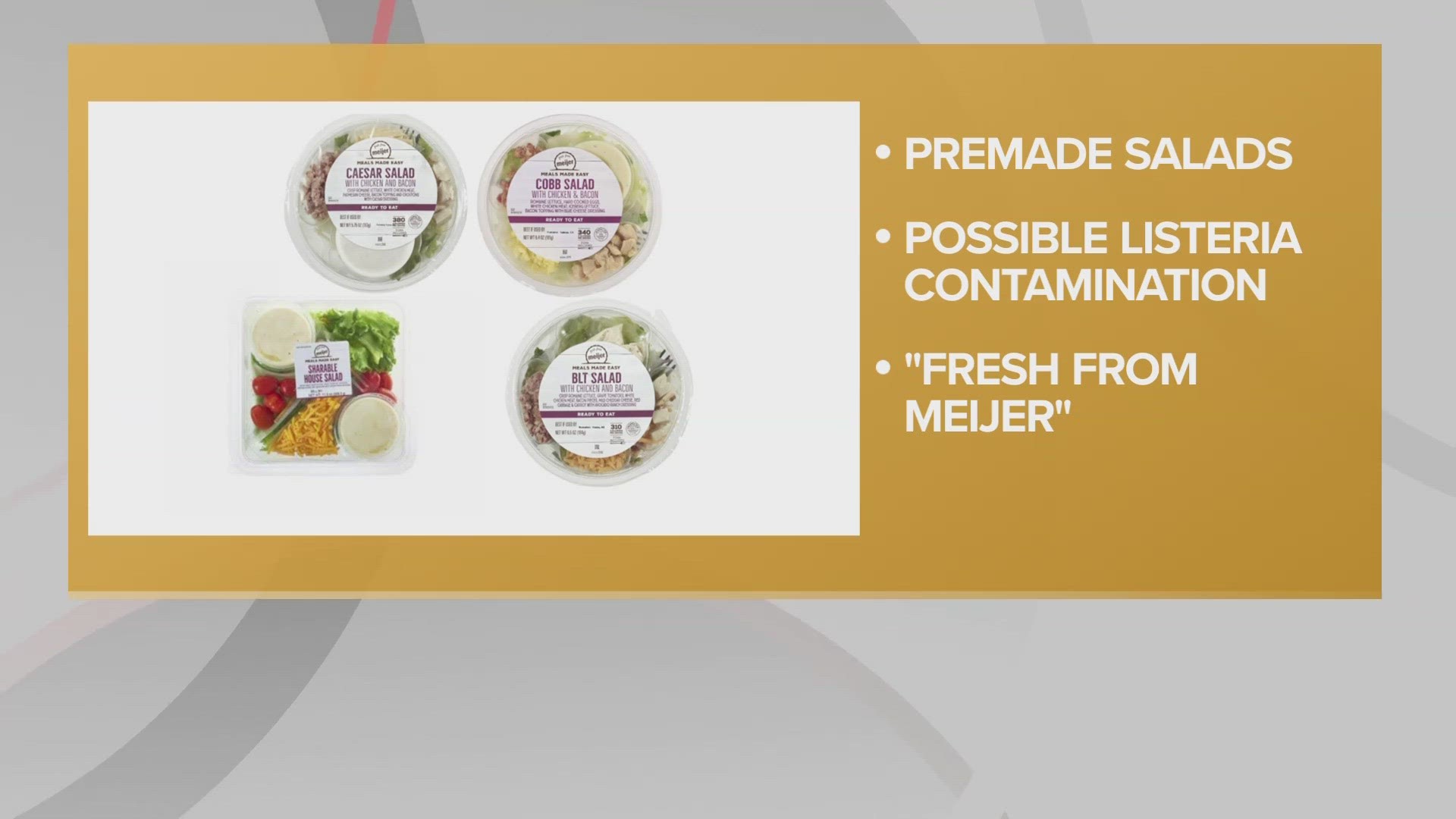 Meijer recalls premade salads for potential listeria contamination ...