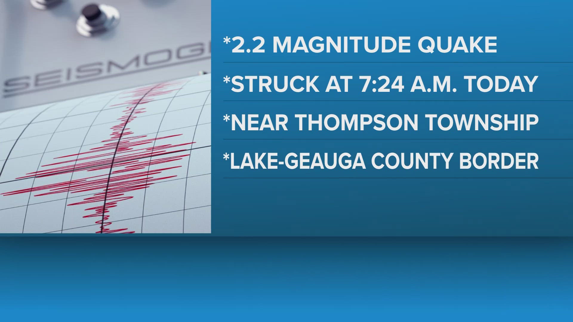 Earthquake detected Friday morning in Geauga County: See where it ...