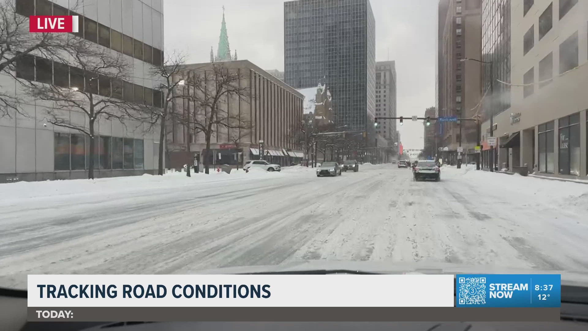 Checking the snowy streets in downtown Cleveland after winter storm: 8: ...