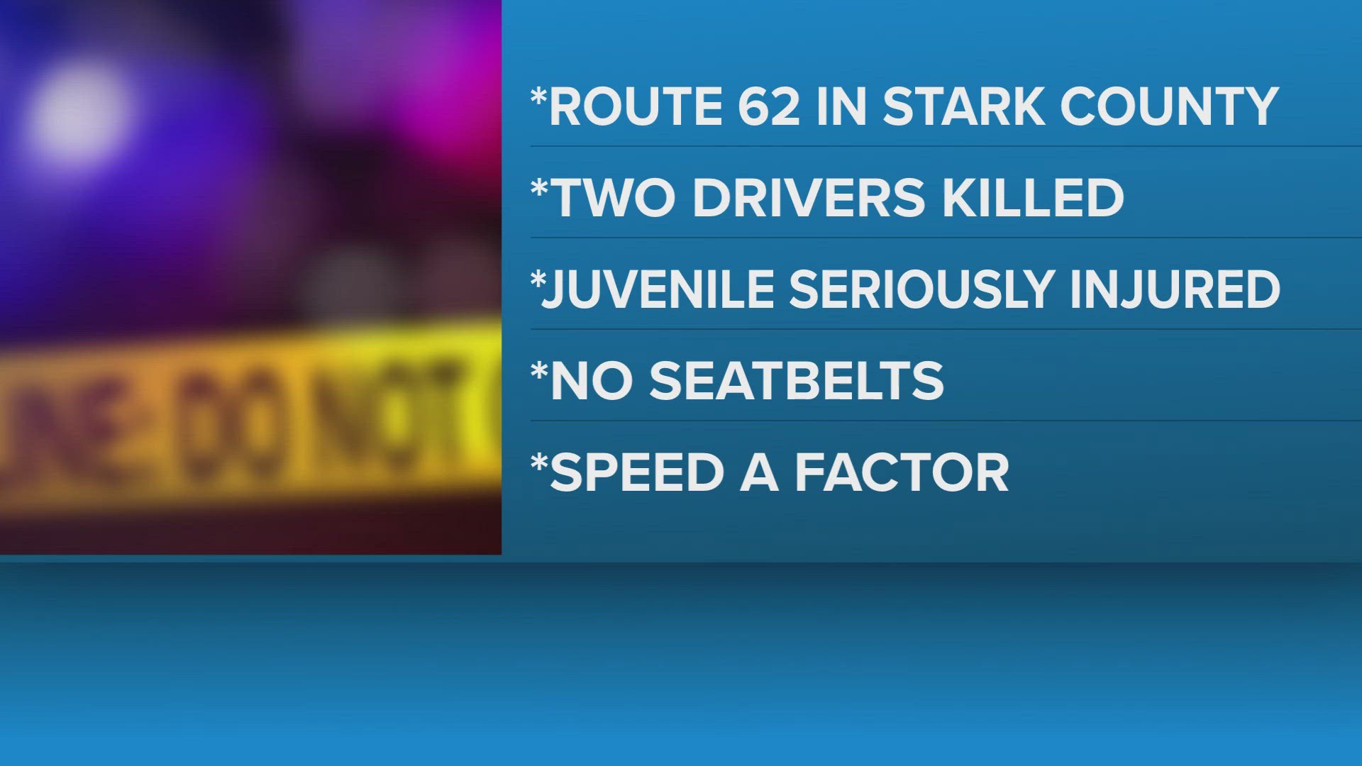 2 dead, 1 juvenile seriously injured after head-on car crash in Stark ...